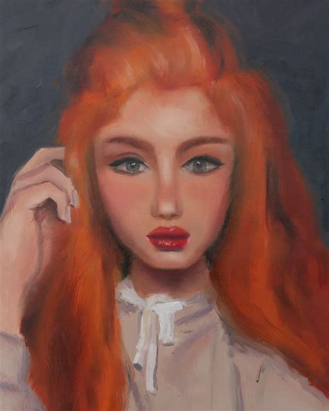 Художественная студия Елены Дибровой Цена 1200 гр портрет Рыжеволосая девушка масло холст