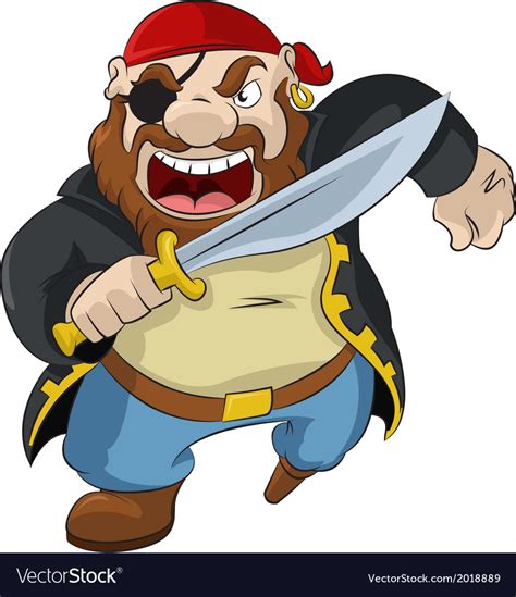 Cartoon Pirate Royalty Free Vector Image Vectorstock