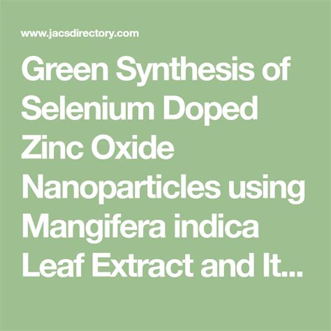 Pin En Journal Of Nanoscience And Technology