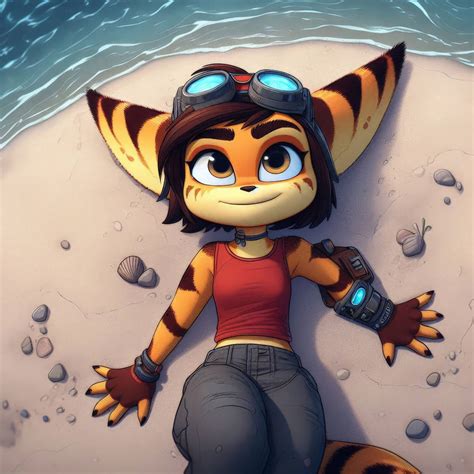 Lombax Girl On Sand By Stratchet On Deviantart