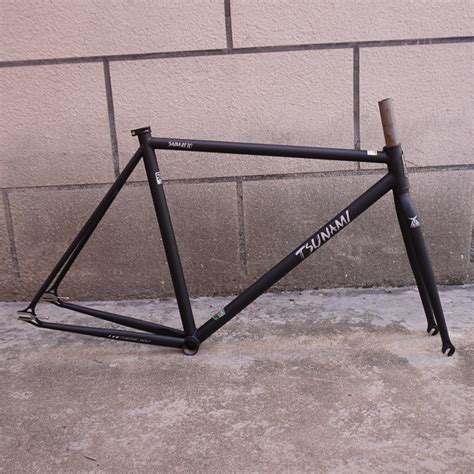 700c 자전거 프레임 자전거 프레임 셋 쓰나미 Snm4130 크롬 몰리브덴 스틸 고정 기어 픽시 단일 속도 52cm 55cm 여러 가지 빛깔의자전거 프레임