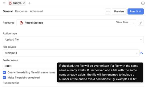 retool storage issue with files with same name but different content