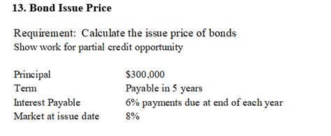Solved Bond Issue Price Requirement Calculate The Issue Chegg Com