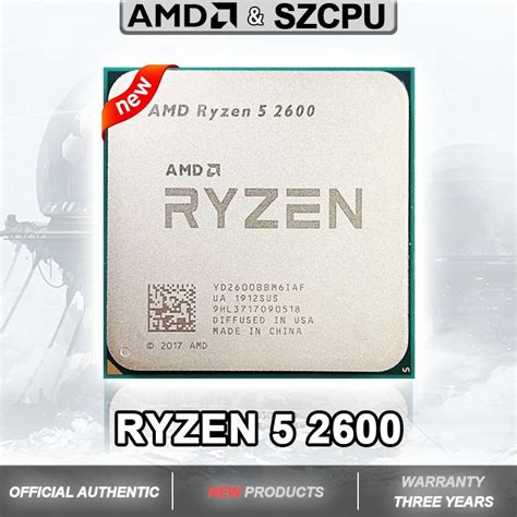 Amd Ryzen 5 2600 Cpu Processor R5 2600 3.4 Ghz Six-core Twelve-thread ...