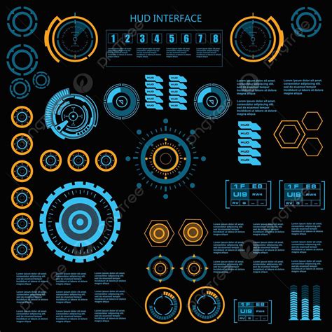 Futuristic Blue Virtual Graphic Touch User Interface Counter Gps Computer Vector Counter Gps