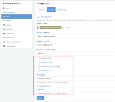 add default settings for space creation · issue 6130 · humhub humhub