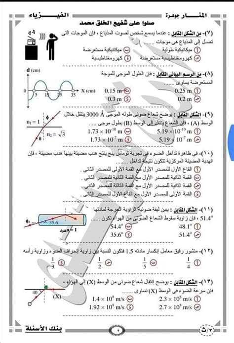 امتحان فيزياء ٢ ثانوي ترم اول ٢٠٢١ امتحان التابلت نظام جديد