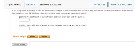 Solved A Kg Block Is Initially At Rest On A Horizontal Chegg