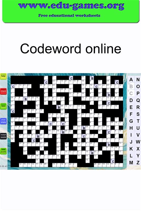 Online Codeword Puzzle Edu