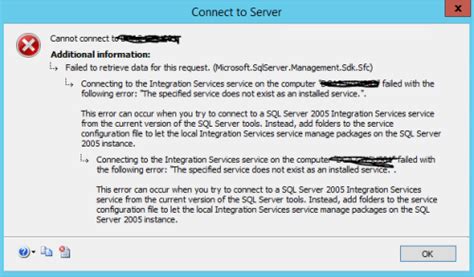 Ssis 2016 Unable To Connect From Ssms 2016 Sqlservercentral Forums