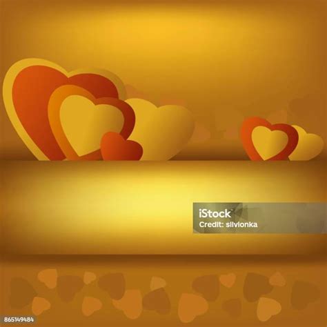 พื้นหลังสีทองกับหัวใจ ภาพประกอบสต็อก ดาวน์โหลดรูปภาพตอนนี้ กรอบ องค์ ประกอบ กระดานดำ