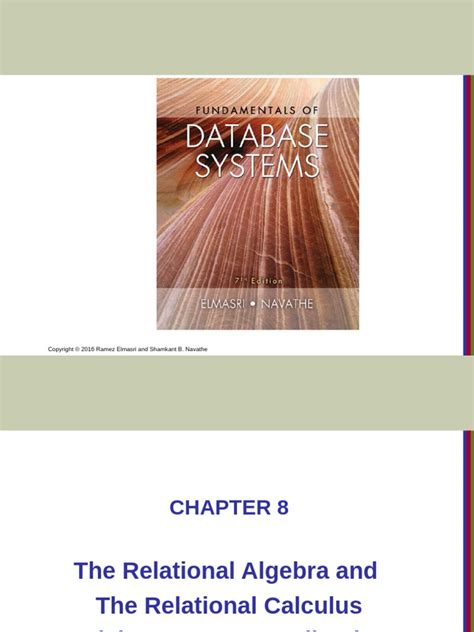 Chapter08 Ra Only Database Pdf Relational Model Mathematics