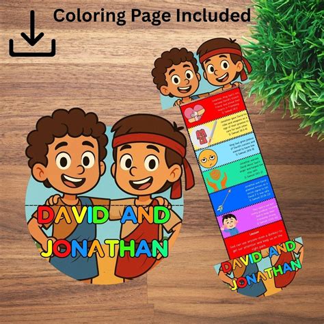 Manualidad Bíblica Sorpresa De David Y Jonatán Lección De Historia