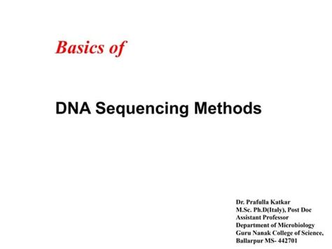 Maxam Gilbert Method Of Dna Sequencing Ppt Chemistry Science