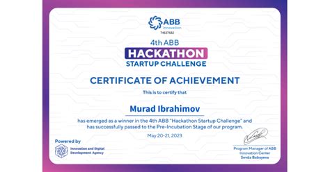 4th Abb Hackathon Startup Challenge • Murad Ibrahimov • Abb