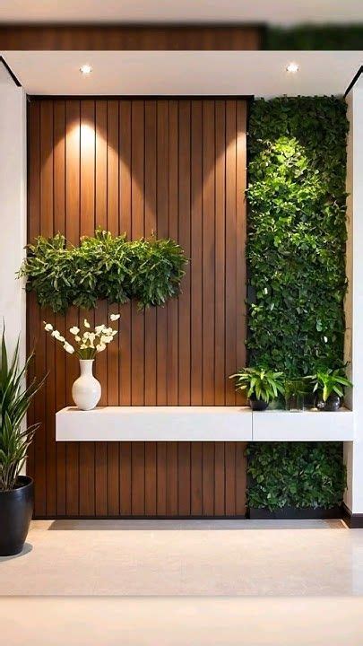 Amazing Home Wall Cladding Ideas With Indoor Plants Decoration 2024 In 2025 Cladding Design