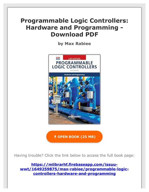 Download Programmable Logic Controllers Hardware And Programming By