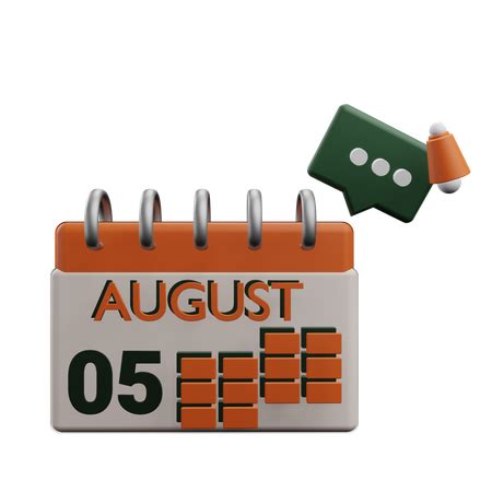 August Calendar Clip Art
