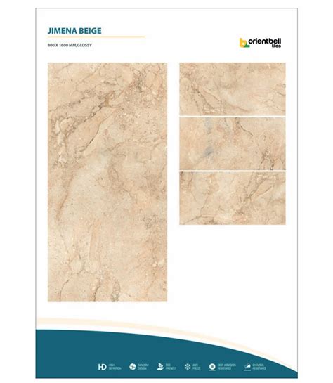 matte orientbell jimena beige glossy marble wall tile at best price in