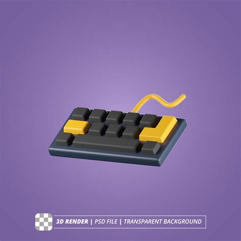 Premium PSD Keyboard D Render Isolated Images