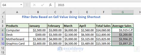 Excel Filter Data Based On Cell Value 6 Efficient Ways Exceldemy