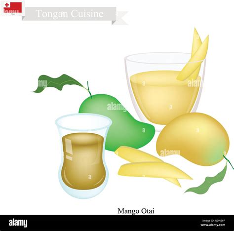 Tongan Cuisine Mango Otai Or Traditional Drink Made From Ripe Mango