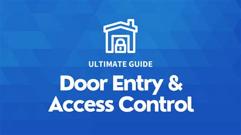 Door Entry Access Control Audio Video Stand Alone Guide