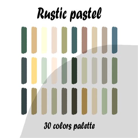 Rustic Pastel Procreate Color Palette Procreate Swatches Inspire Uplift