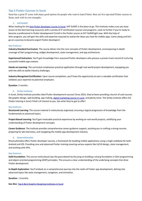 Ppt Top 5 Flutter Courses In Surat To Launch Your Mobile App