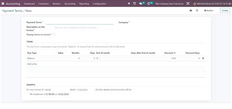 payment terms in odoo 16 accounting odoo v16 enterprise edition book