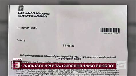 სავარაუდო პოლიტიკური ნიშნით საკადრო წმენდის შემთხვევები საჯარო რეესტრში Youtube