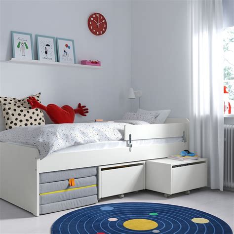 SlÄkt Nattapa Struct Lit Barrièresommier Lattes Blanc 1 Place Ikea Ca