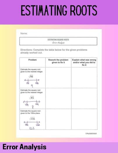 Estimating Roots Error Analysis By Math With Rath Tpt