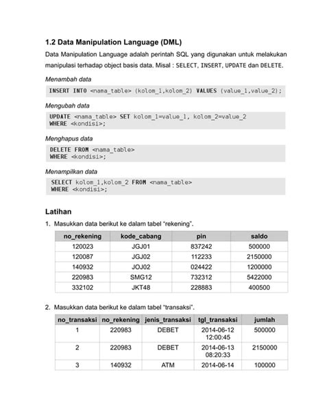 Dasar Perintah Sql Pdf