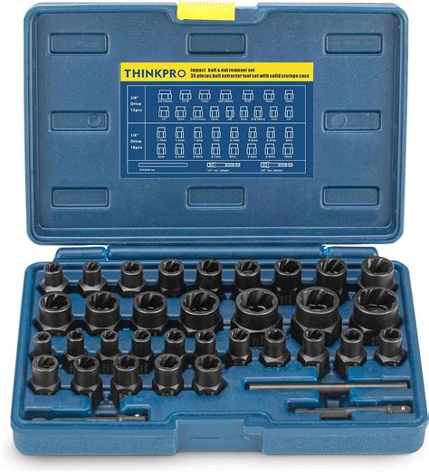 Thinkpro Bolt Extractor Kit35pcs Nut Extractor Socket Setimpact Bolt