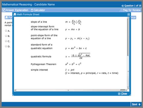 Ged Test Tips Finding Math Formulas And Symbols Dummies