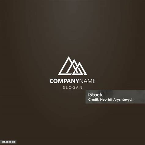 세 개의 인터레이스 삼각형의 간단한 벡터 라인 아트 로고 개념에 대한 스톡 벡터 아트 및 기타 이미지 개념 검은색 관광 Istock