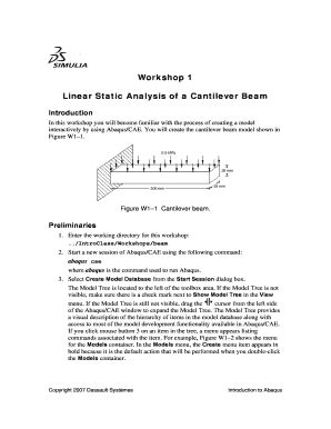 Fillable Online Linear Static Analysis Of A Cantilever Beam Fax Email Print PdfFiller
