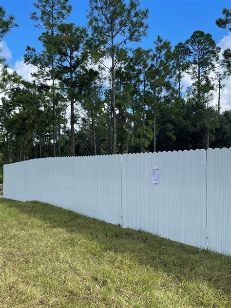White Metal Fence