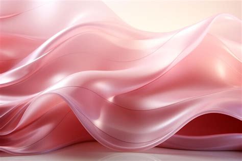 Soft Pink Abstract Curved Background Premium Ai Generated Image