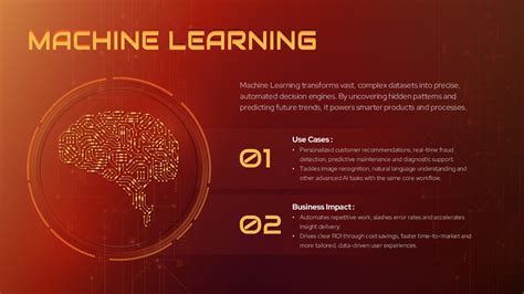 Red Machine Learning Use Cases Presentation Template Slidebazaar