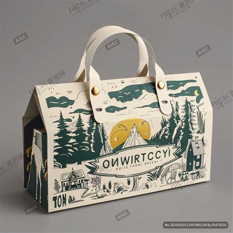 Ai创作图半山豪宅手提袋设计 瑞士城市形象设计 手提袋插画 插画手提袋 文创包装 高档群山手提袋 手提蛋糕盒 瑞士手绘瑞士形象设计 瑞士城市形象宣传 城市形象手提袋 手提盒 俄罗斯房地产形象