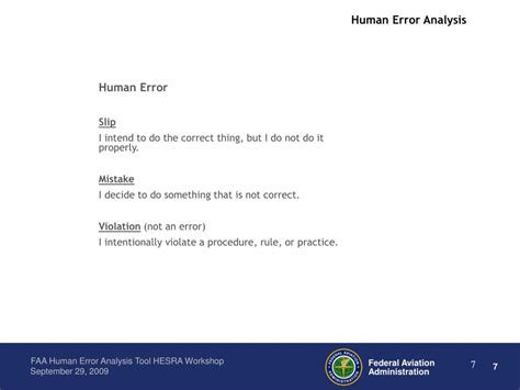 Ppt Faa Human Error Analysis Tool Hesra Workshop Powerpoint
