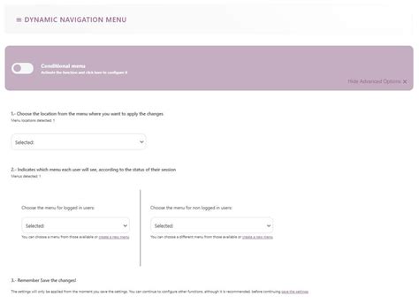 Conditional Menu Disespubli