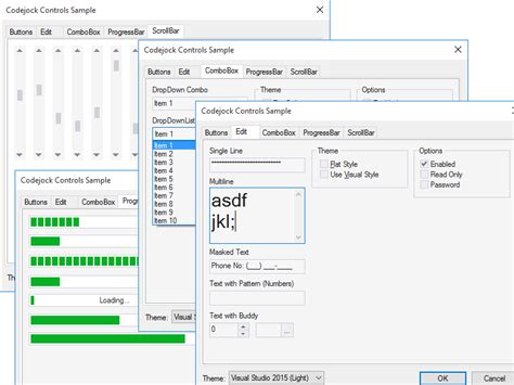 controls examples codejock