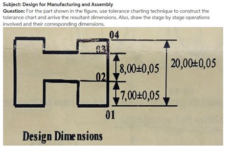 Solved For The Part Shown In The Figure Use Tolerance