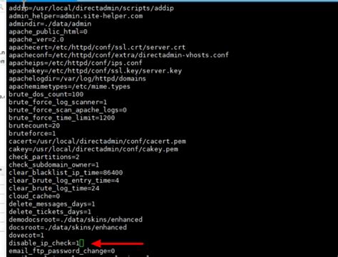 How To Disable Ip Check On Directadmin