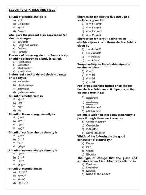 Merged Mcq For Practice And Analysis Pdf Electrical Resistivity And