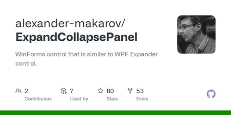 Github Alexander Makarovexpandcollapsepanel Winforms Control That