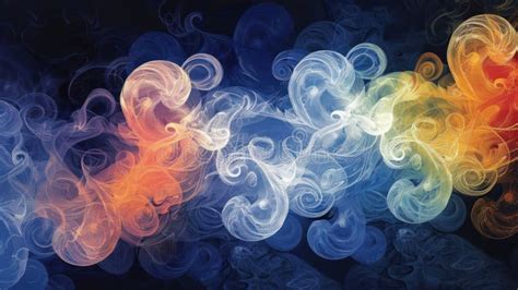 Abstract Swirling Colors Creating A Dynamic Ethereal Atmosphere Stock Illustration